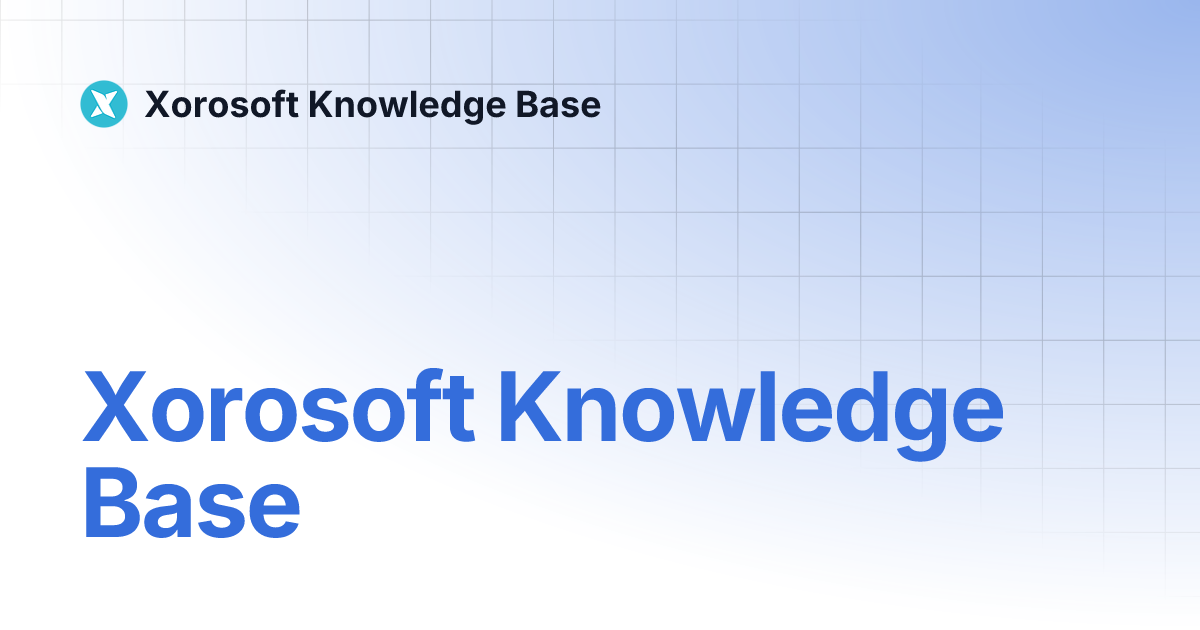 Xorosoft Knowledge Base
